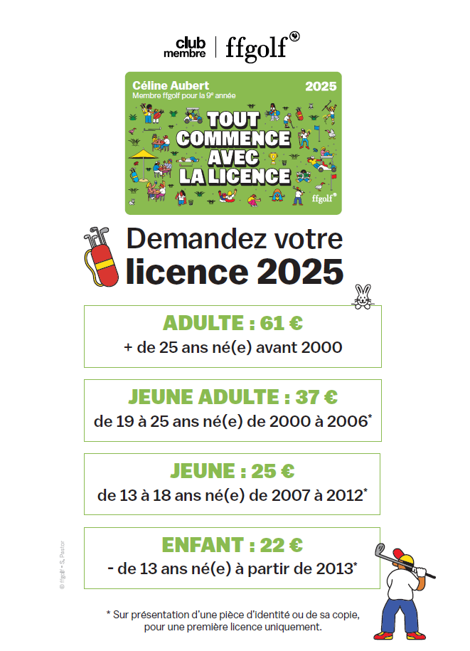 Licence 2025 | Golf Hauts de France